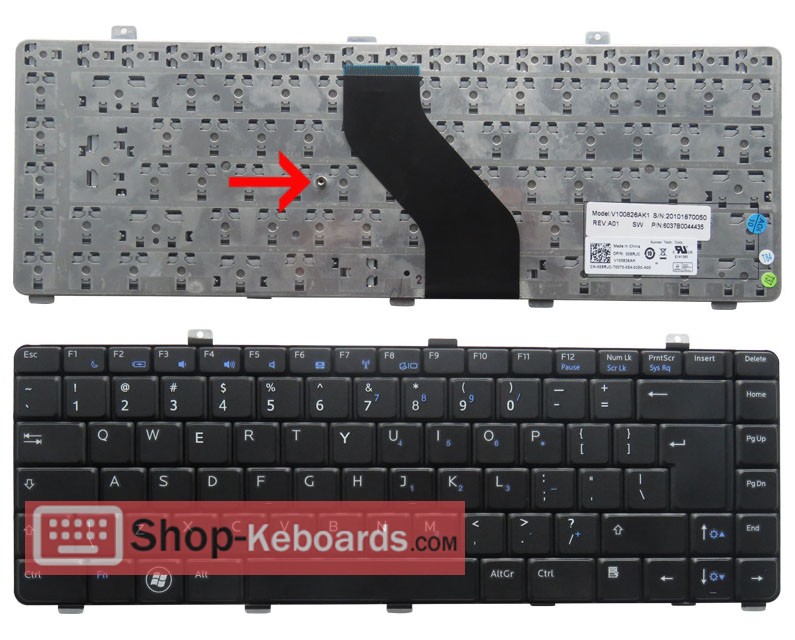 Replacement Dell V100826AS1 laptop keyboards with High Quality from ...